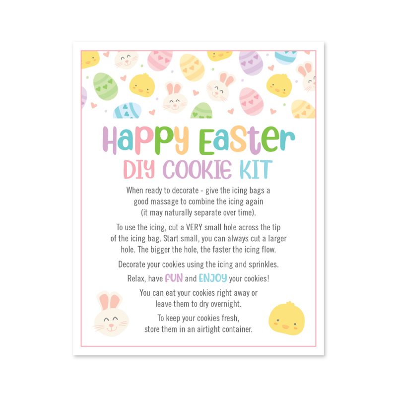 4" x 5" Easter DIY Kit Instructions Card - 25 Printed 4" x 5" Cards ...