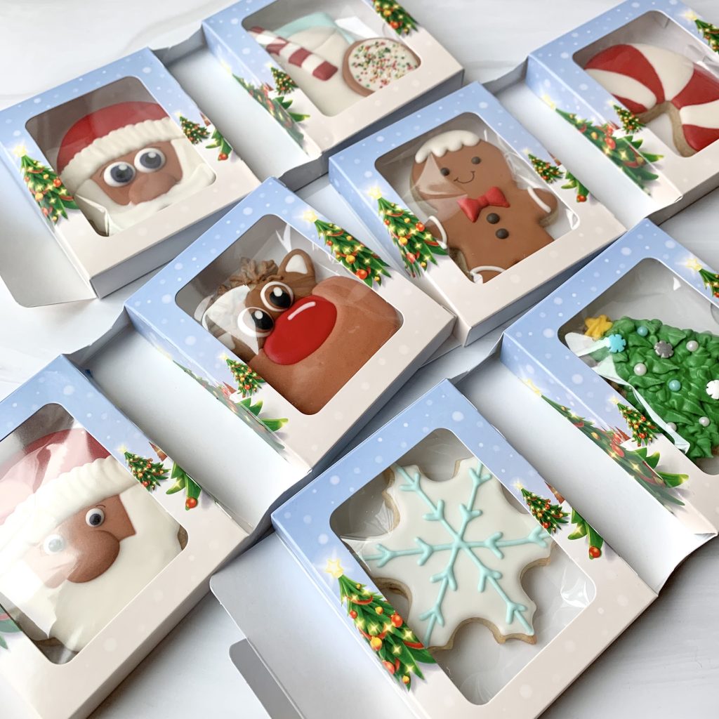 "Season’s Greetings" Double Cookie Box - 4" x 5" x 3/4" Cookie ...