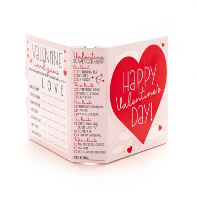 "Happy Valentine's Day" Double Cookie Box - 4" x 5" x 3/4" Cookie ...