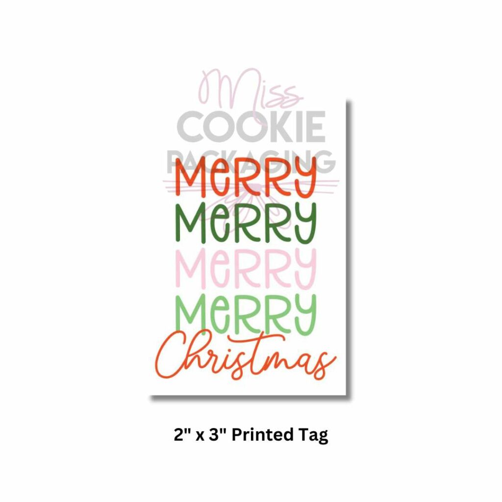 "Merry Merry Merry Merry Christmas" Tag – 25 Printed 2" x 3" Tags ...