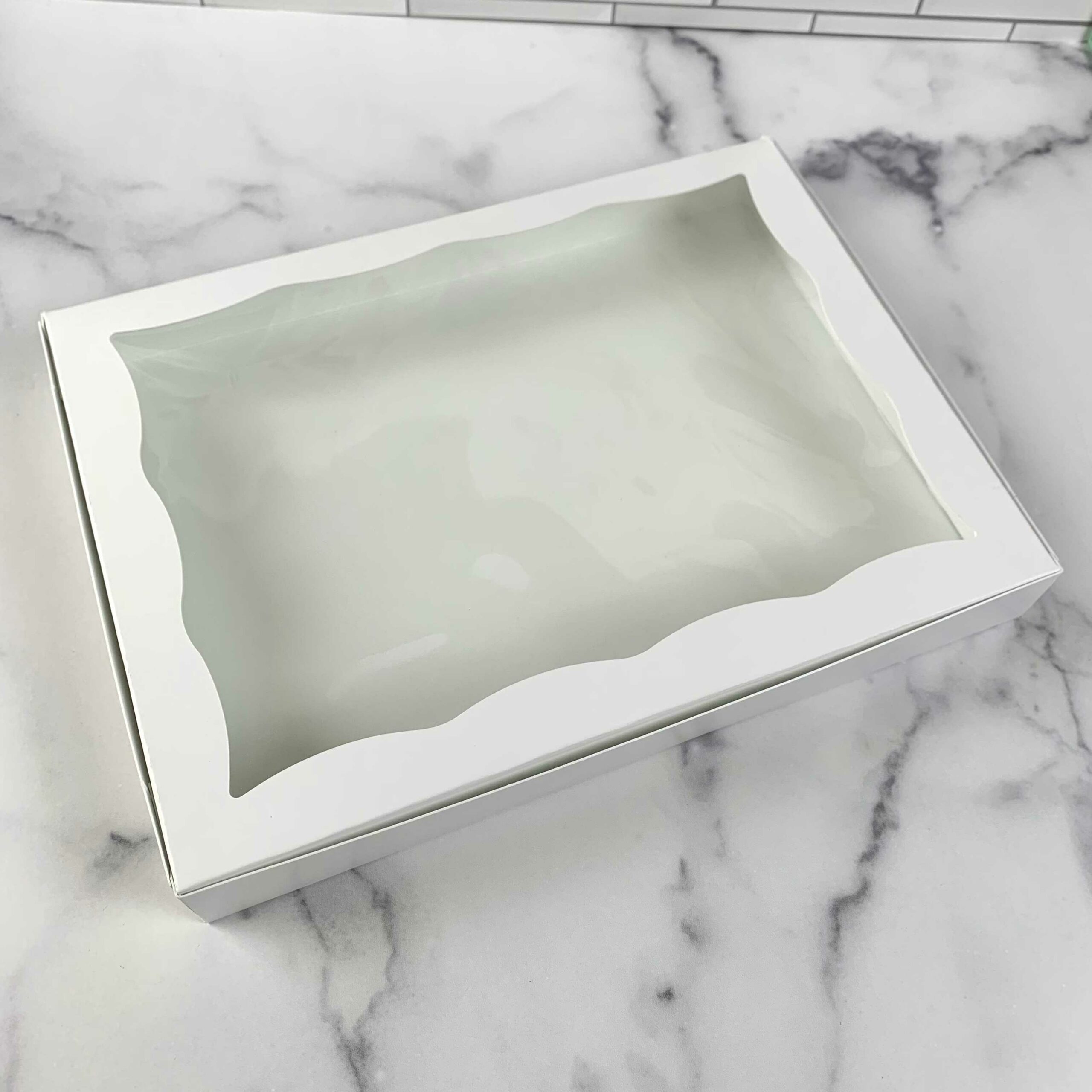 LARGE Bakery Box - WHITE - 12" x 9" x 1.5" - Set of 12 - Miss Cookie ...