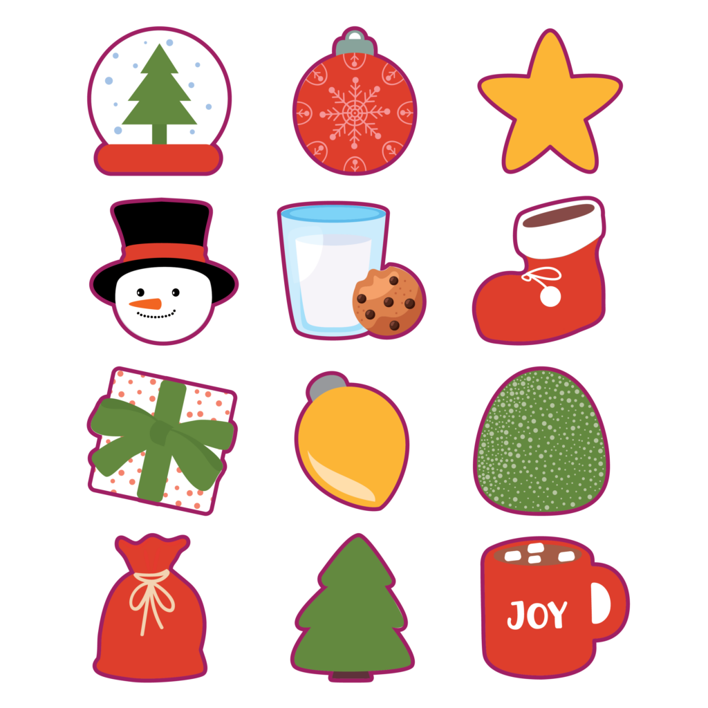 SET - Merry Christmas 24 Day Matching Cookie Cutters - 24 Cookie ...