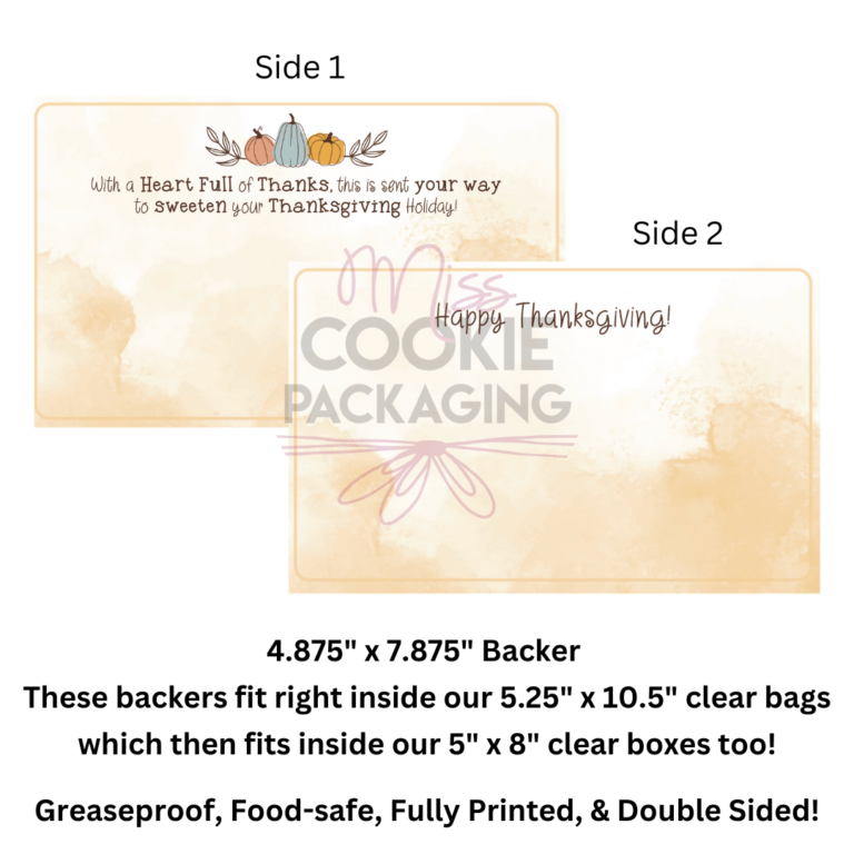 Greaseproof Backer - Heart Full of Thanks - 4.875" x 7.875" Backer (for ...