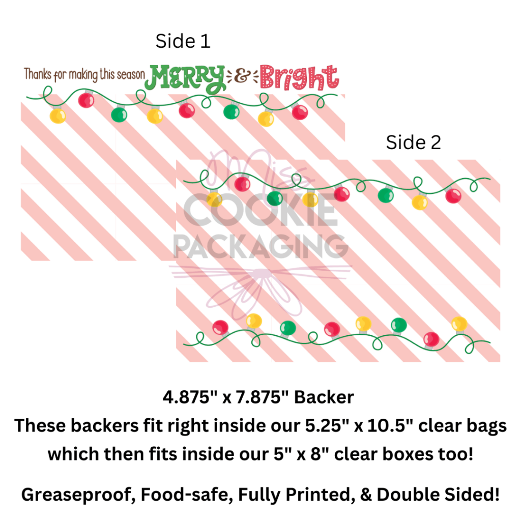 Greaseproof Backer - Holiday Thank You Card - 4.875" x 7.875" Backer ...