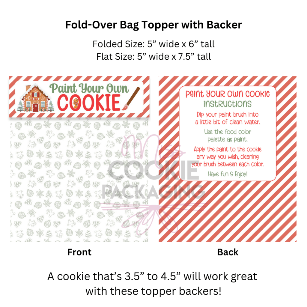 Fold-Over Topper/Backer - Gingerbread Stripes Paint Your Own Cookie ...