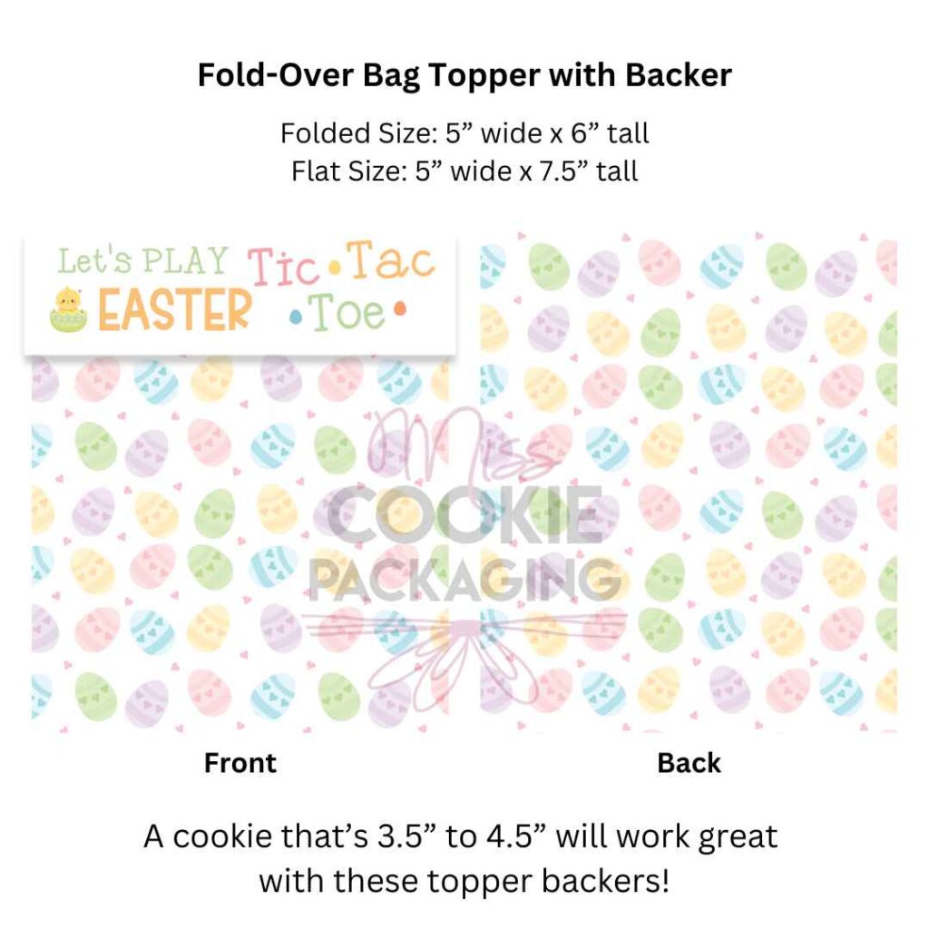 Fold-Over Topper/Backer - Easter Tic Tac Toe - Set of 25 - Miss Cookie ...